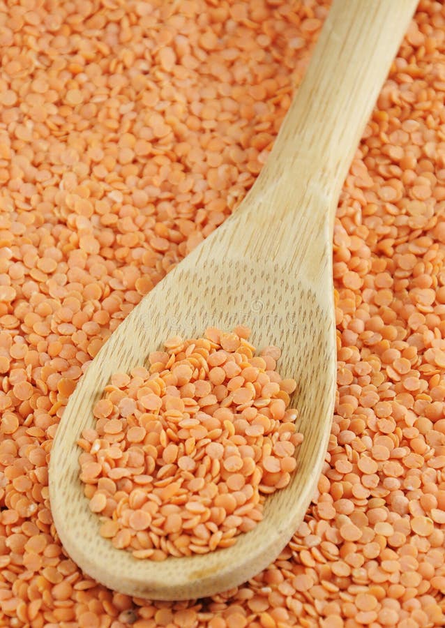 Red Lentils stock image. Image of food, protein, wood - 10748461