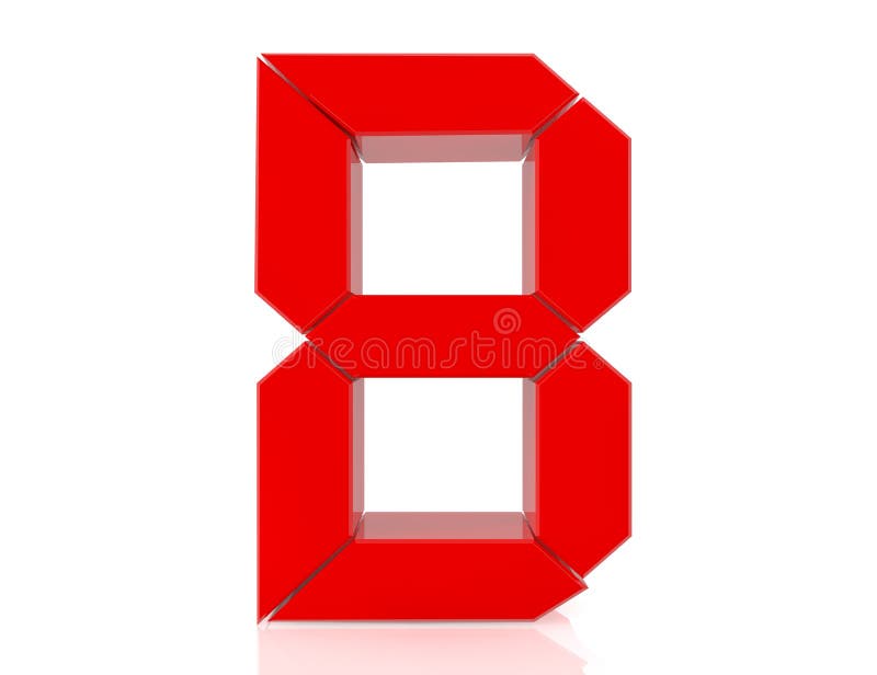 The Red Letter B Digital Style 3d Rendering Stock Illustration ...