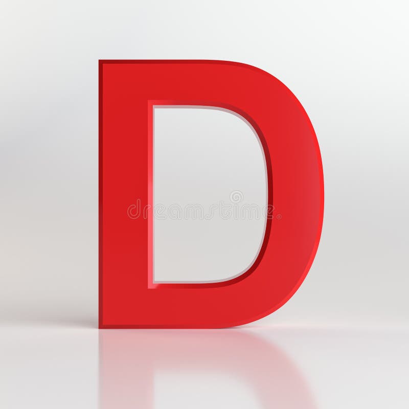 Red Letter. 3D Illustration Stock Illustration - Illustration of symbol ...