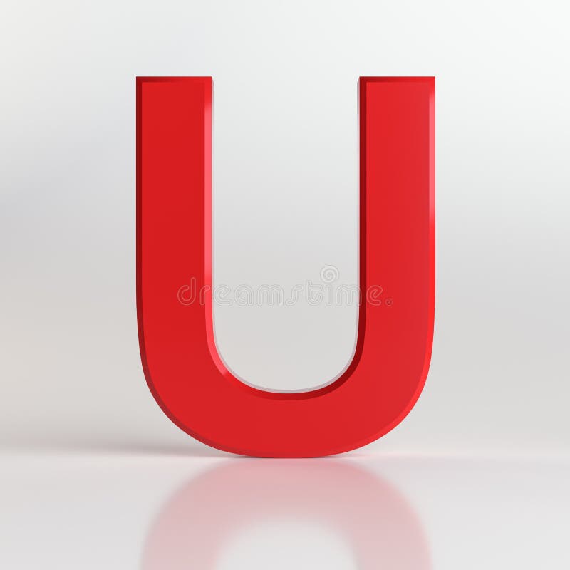 Red Letter. 3D Illustration Stock Illustration - Illustration of shape ...