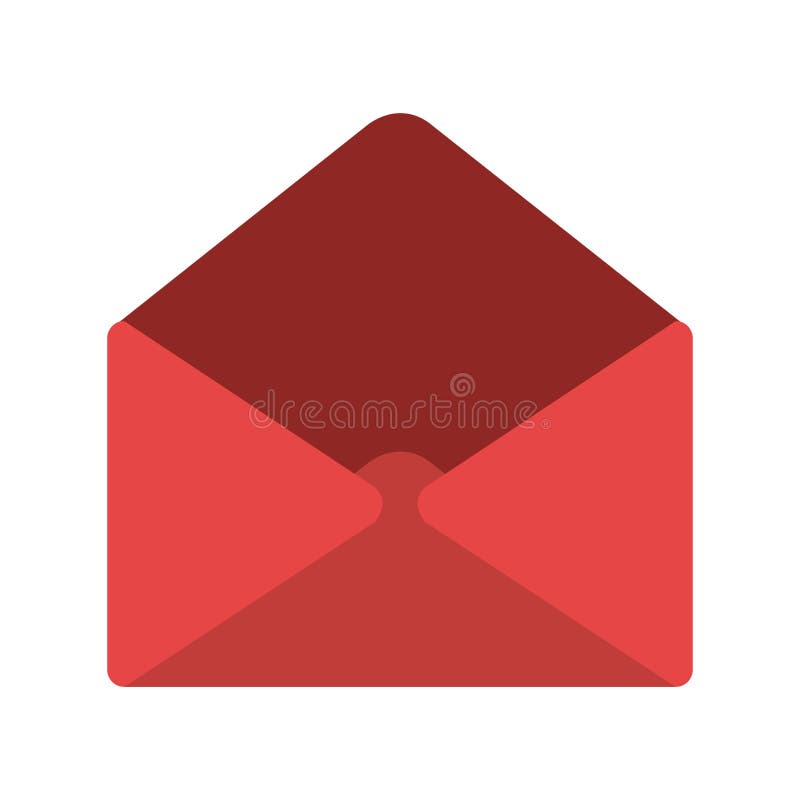 Red Letter or Email Symbol. Stock Vector - Illustration of envelope ...