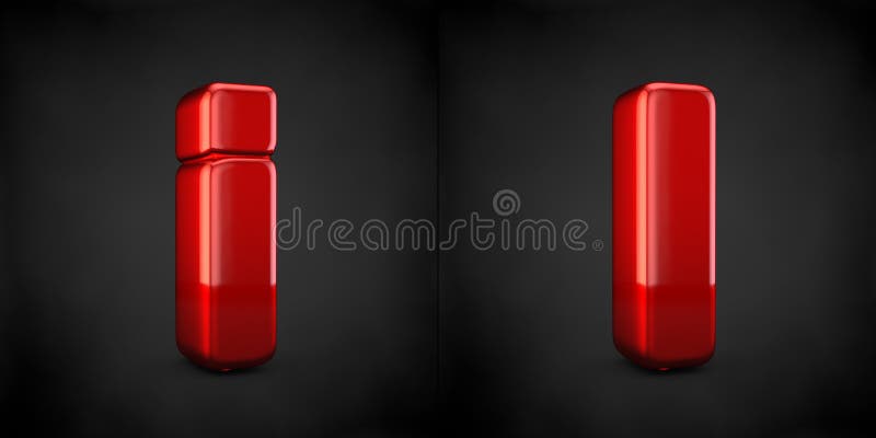 Red Glossy Alphabet Letters I Stock Illustrations – 26 Red Glossy ...