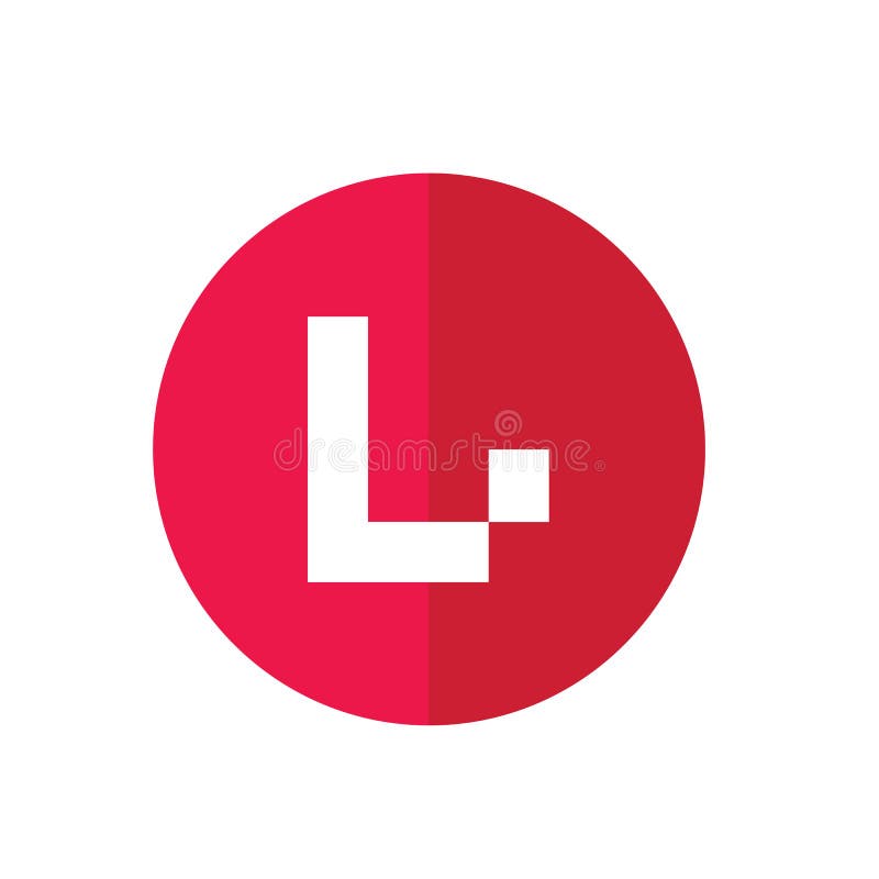 Red Letter L Icon Design, Abstract Element Company Logo - Vector Stock ...