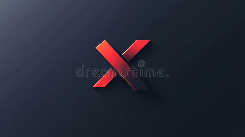 Red X Letter Logo Design.Abstract Structures Stock Illustration ...