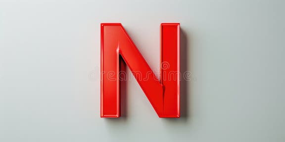 Red Letter N on Wall Close Up Stock Image - Image of bold, symbol ...