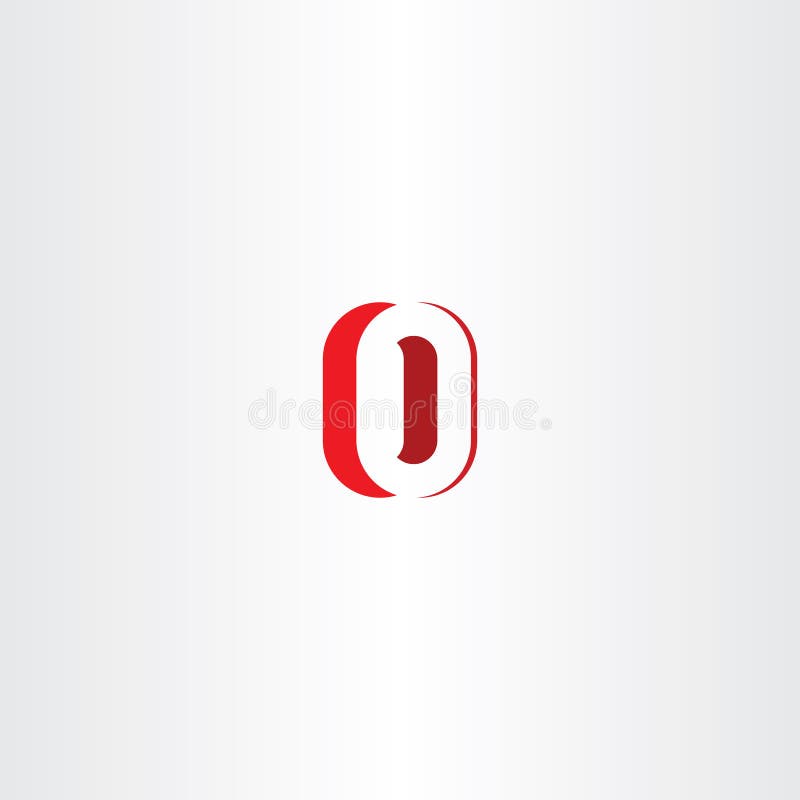 Red Letter O Number Zero 0 Logo Icon Vector Design Stock Vector ...
