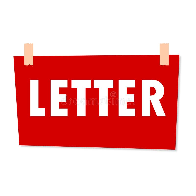 Red Letter Sign - Illustration Stock Vector - Illustration of label ...