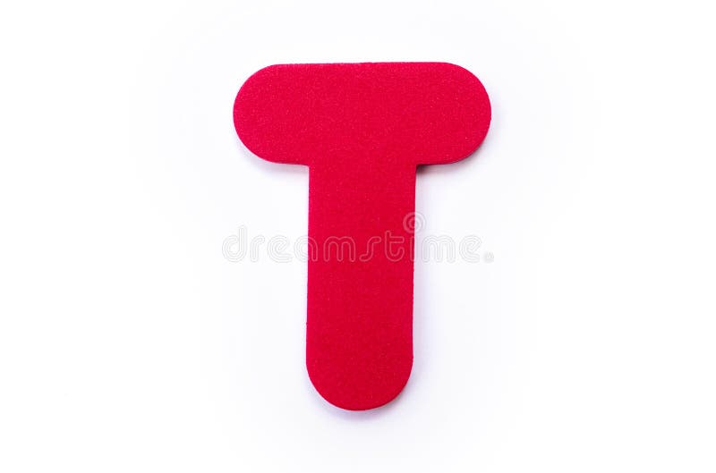Red Letter T stock image. Image of studying, colour - 119291197