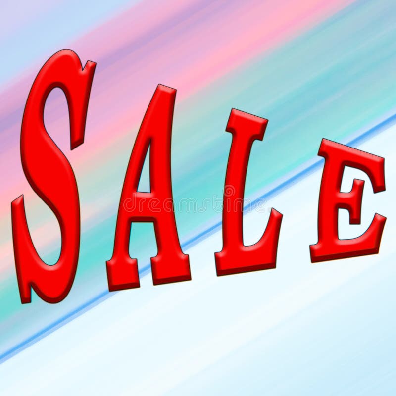 Red Letters Sale Sign on Colourful Background with Copy Space Stock ...