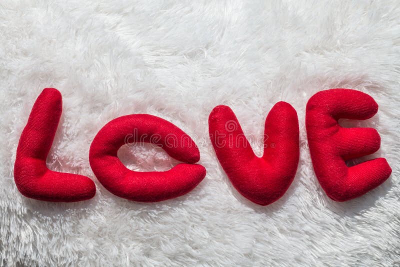 Red Letters Written Word Love. Stock Image - Image of couple, concept ...