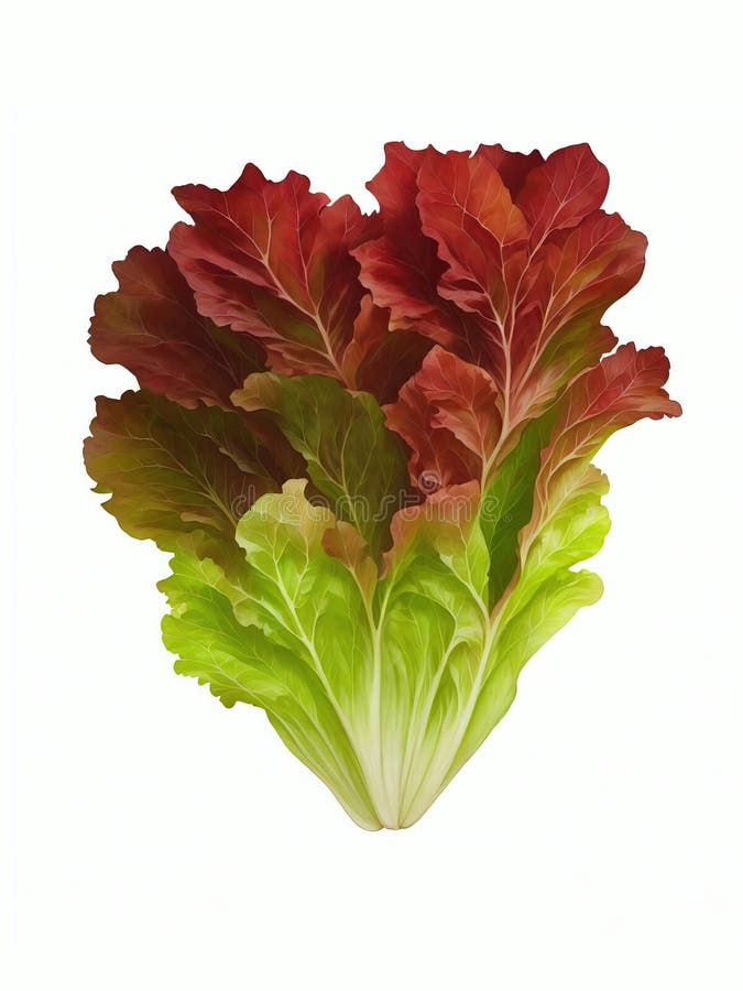 Red Lettuce Fresh and Organic Illustration Stock Illustration ...