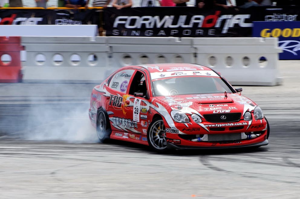 Red Lexus Drifting during a Competition Editorial Image - Image of ...