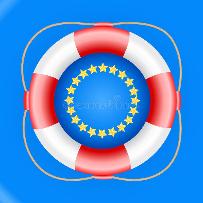 Red life buoy stock vector. Illustration of rope, float - 23322831