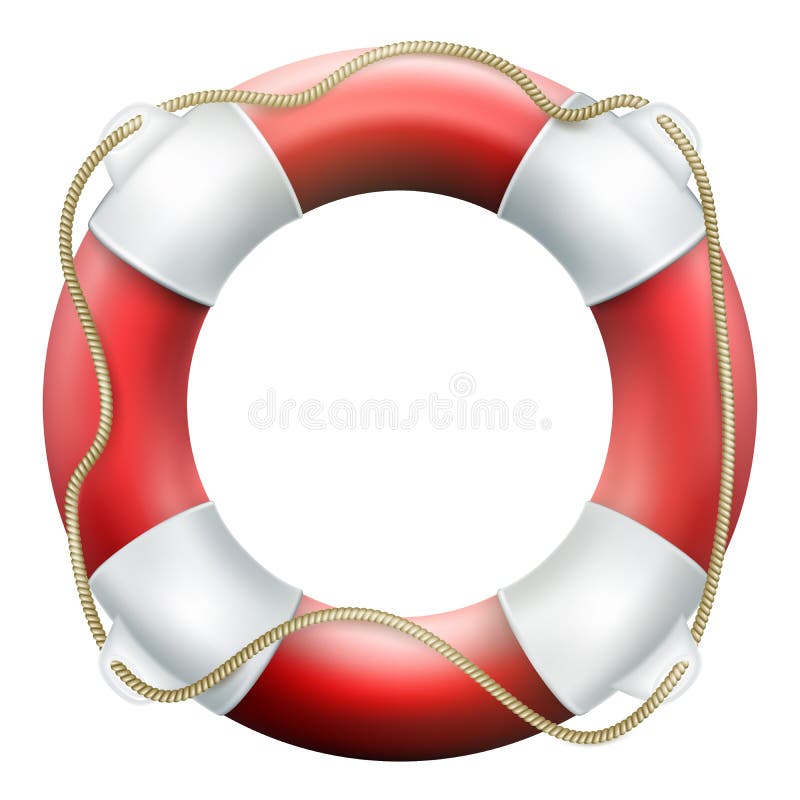 Rescue Circle for Help in Water Stock Illustration - Illustration of ...