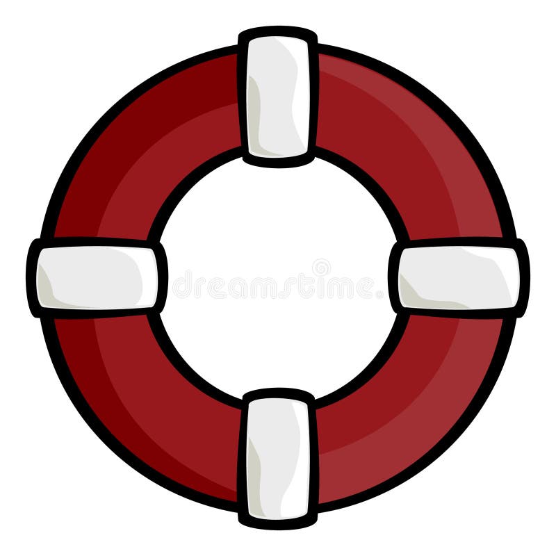 Red life ring stock vector. Illustration of line, lifebuoy - 4038308