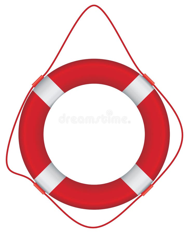 Red lifebuoy stock vector. Illustration of risk, lifebuoy - 27552291