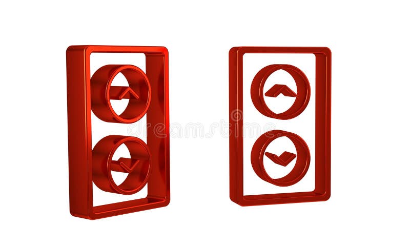 Red Lift Icon Isolated on Transparent Background. Elevator Symbol Stock ...