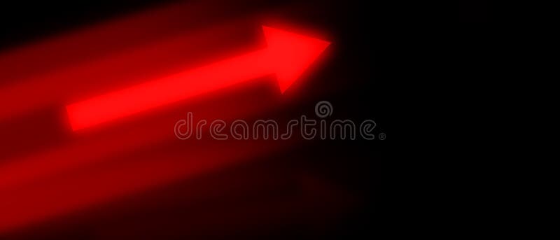 Red Light Arrows and Speed Lines on Black Background Stock Photo ...