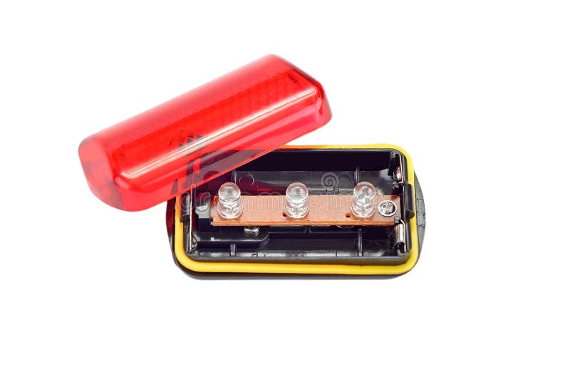 Red light bike reflector stock photo. Image of bike, black - 28346710