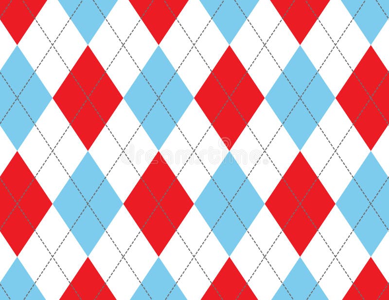 Red And Blue Argyle Background