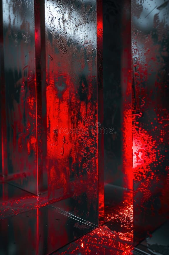 Red Light Building Facade stock image. Image of urban - 372020653