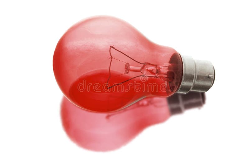 Red Light Bulb stock image. Image of science, electricity - 6887843