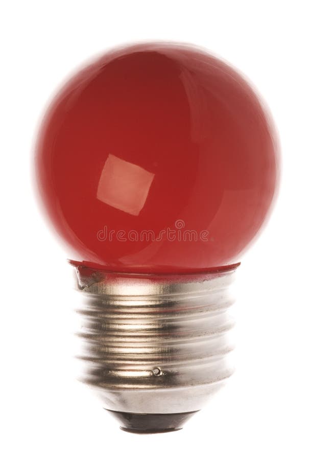 Red Light Bulb Isolated stock image. Image of bulb, lamp - 8772369