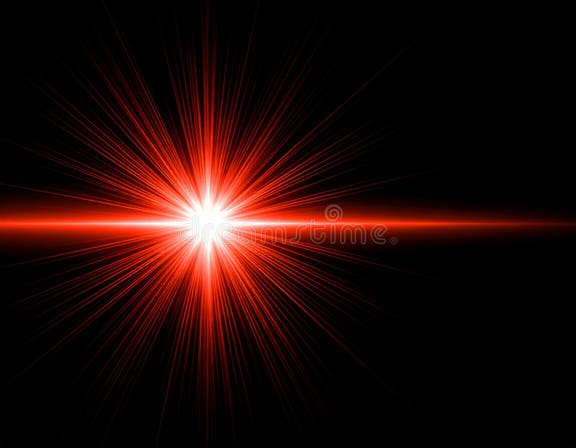 Red Light Burst on Black Background Stock Illustration - Illustration ...