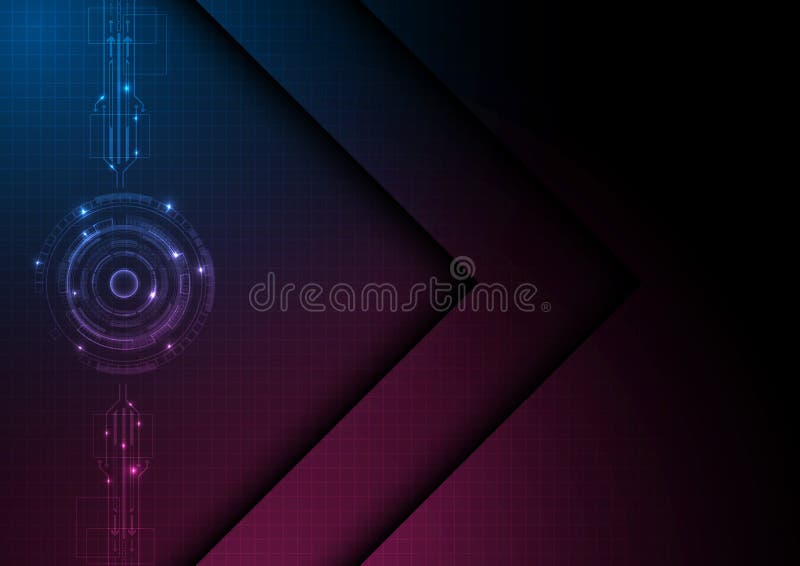 Red Light Digital Technology Background Stock Vector - Illustration of ...