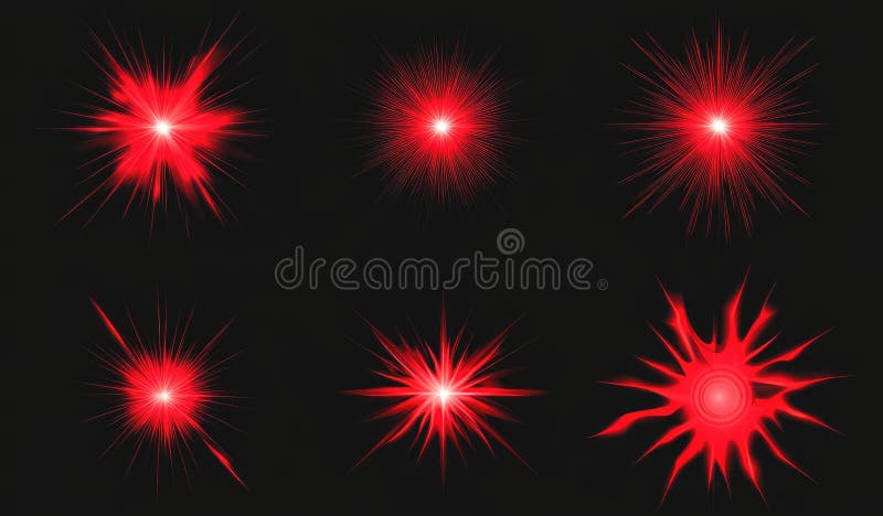 Red Starburst Collection stock illustration. Illustration of explosion ...