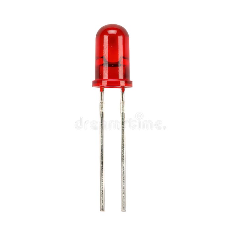 Red Light Emitting Diode an Electronic Semiconductor Component for ...