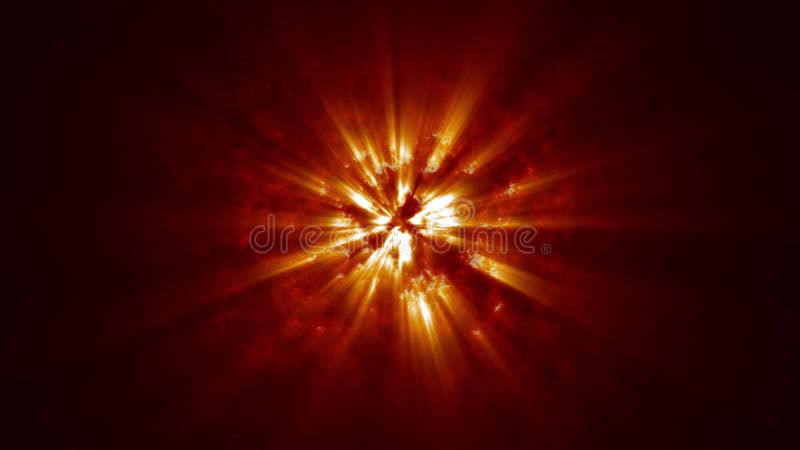 Red Light Energy with Light Rays in the Center Stock Footage - Video of ...