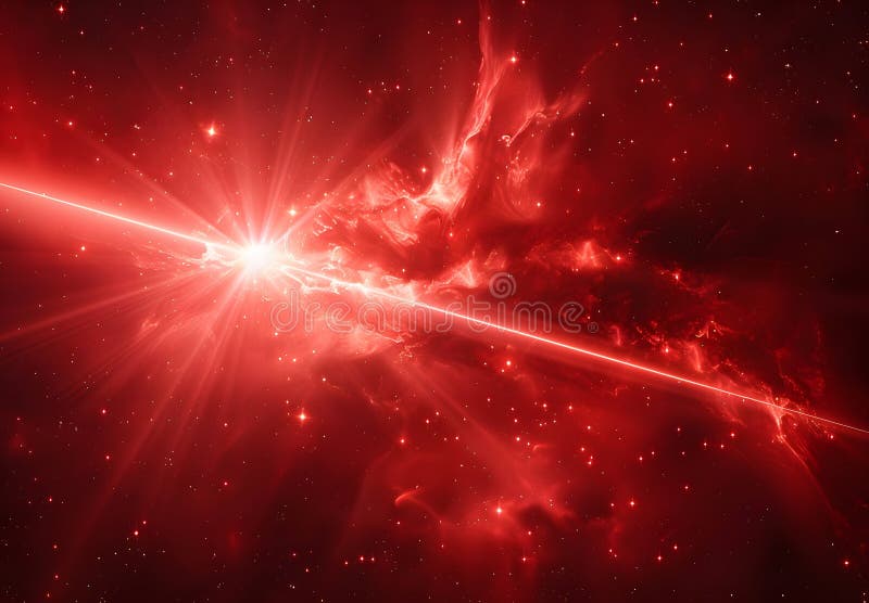 Red Light Explosion Space Background Stock Illustration - Illustration ...