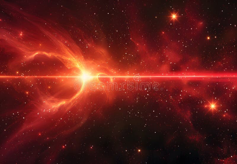Red Light Explosion Space Background Stock Illustration - Illustration ...