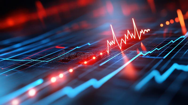 Red Light on Graph, Visualizing Alerts, Signals, and Critical Data ...