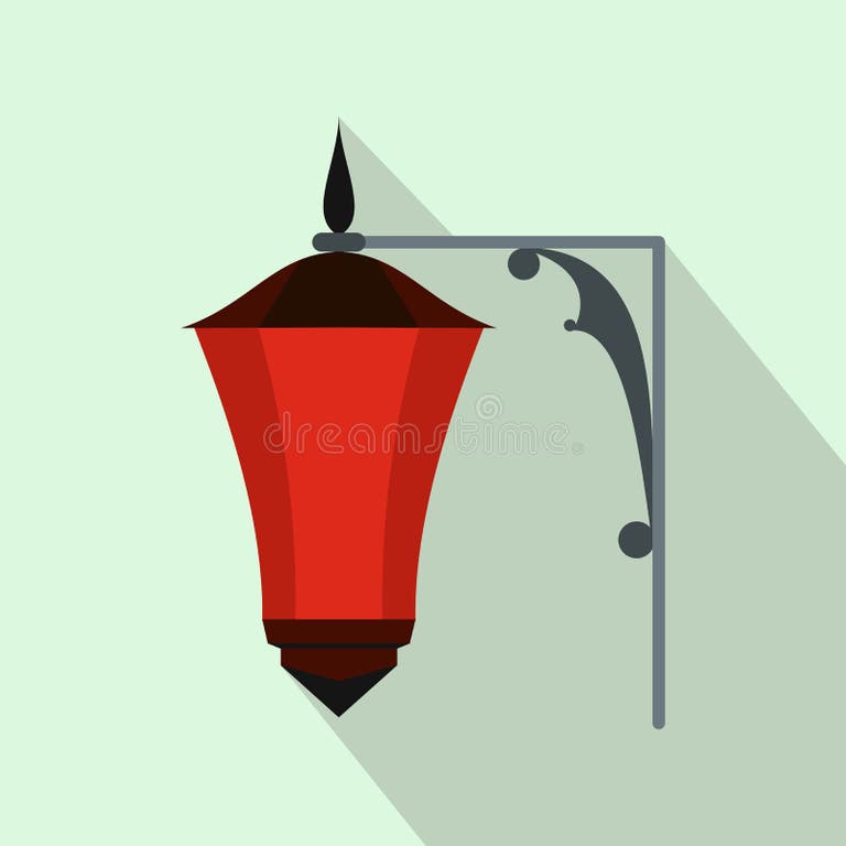 Red light icon, flat style stock illustration. Illustration of romantic ...