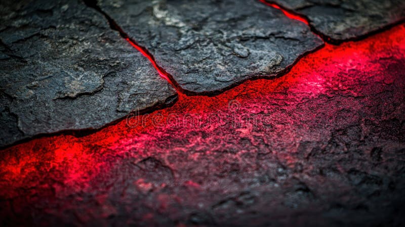 Red Light Illuminates Stone Pathway, Texture Background, Design Stock ...