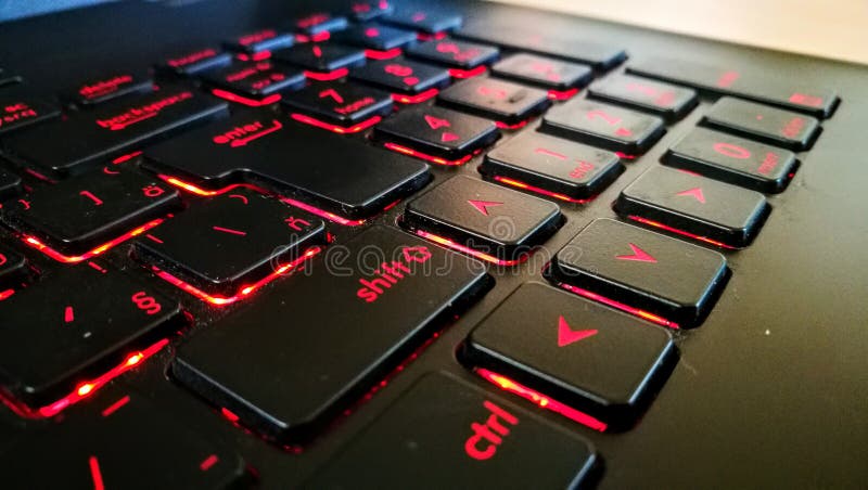 Red Light Keyboard Hd Wallpaper Background Stock Photo - Image of ...