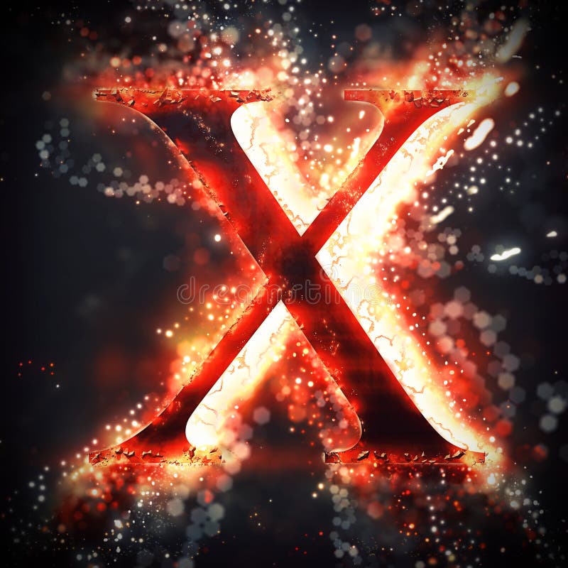 Fiery Font Letter X Stock Illustrations – 45 Fiery Font Letter X Stock ...