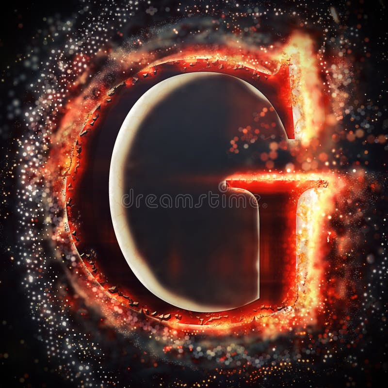 Red light letter G stock illustration. Illustration of abstract - 193524646