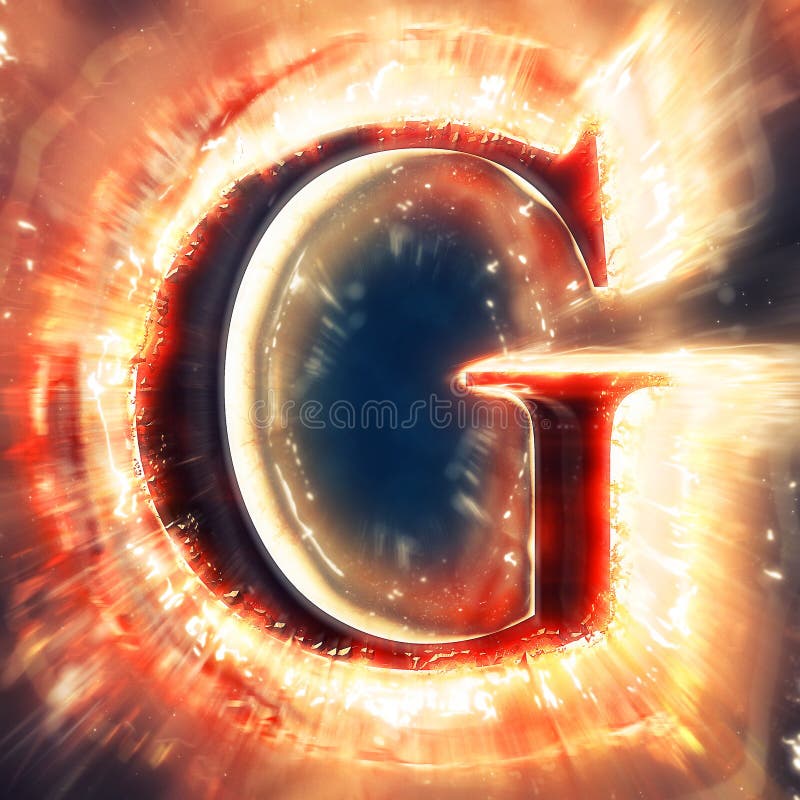 Red light letter G stock illustration. Illustration of light - 193522277