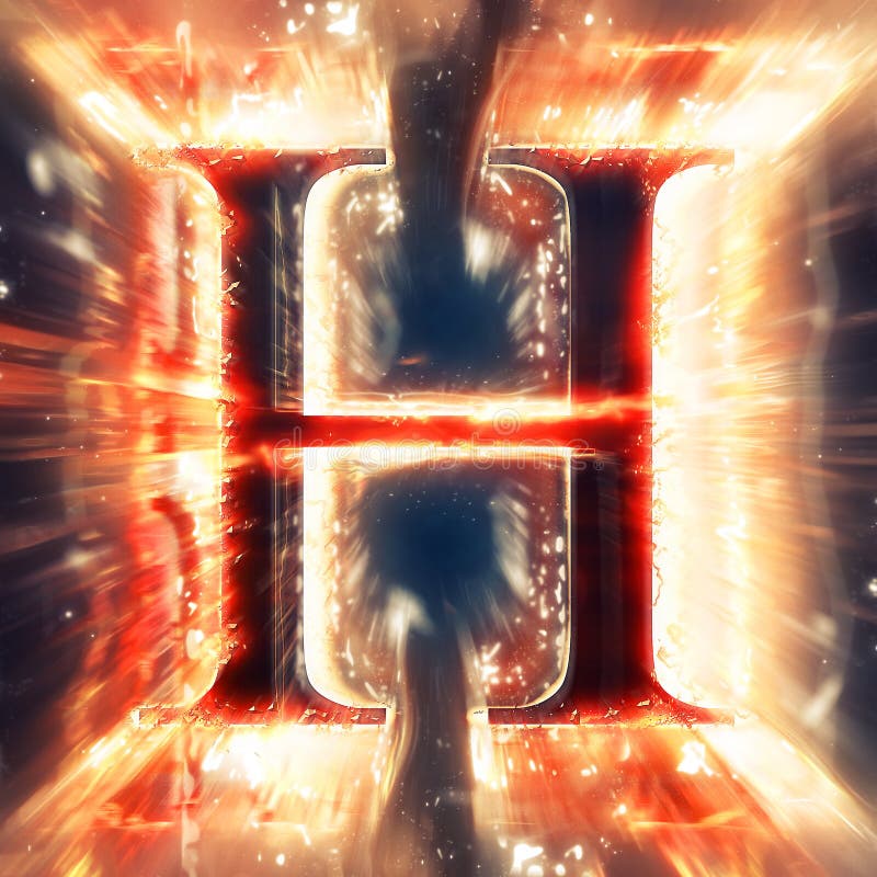 Red light letter H stock illustration. Illustration of plasma - 193522281