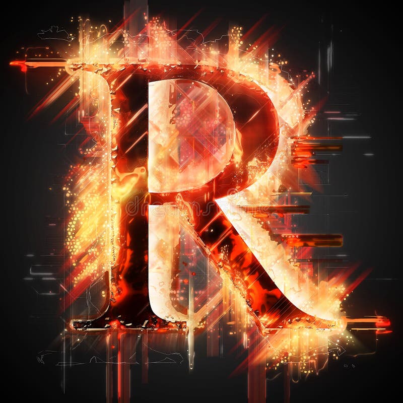 Red light letter R stock illustration. Illustration of magic - 193521841