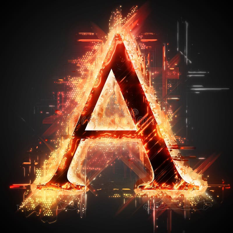 Red light letter a stock illustration. Illustration of grain - 193521799