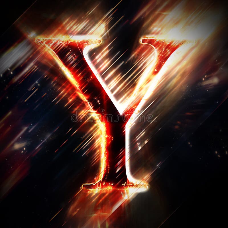 Red light letter Y stock illustration. Illustration of magic - 193498940