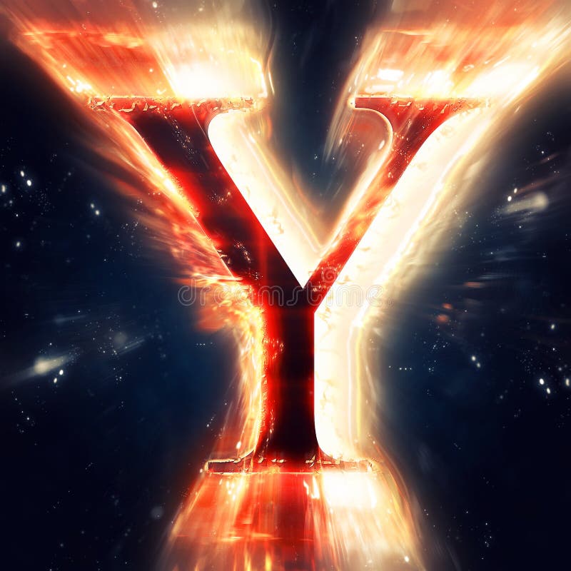 Red light letter Y stock illustration. Illustration of abstract - 193522336