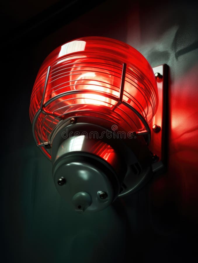 A Red Light is Lit Up in a Dark Room Stock Photo - Image of energy ...