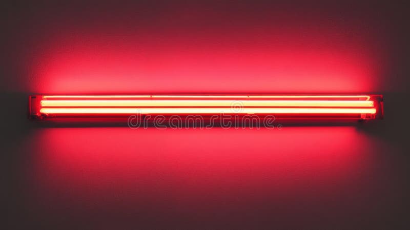 A Red Light is Lit Up on a Wall Stock Illustration - Illustration of ...
