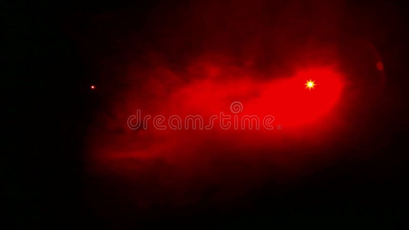 Red Light Profile Spotlights in the Dark Smoke Screen. Stock Video ...