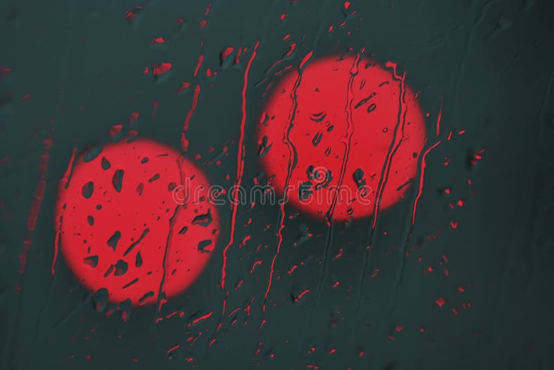 Red light rain stock image. Image of dark, macro, rain - 476719